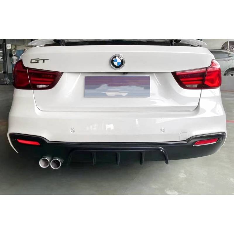Rear Diffuser BMW F34 GT 2 simple exhaust Glossy Black - Eurolineas ...