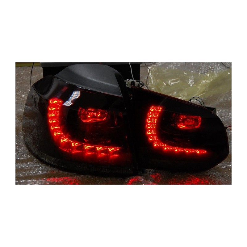 Set Of Rear Tail Lights Volkswagen Golf 6 R32 Led Red/Smoked