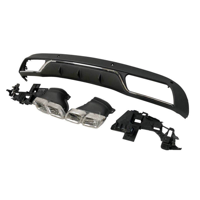 Rear Diffuser Mercedes W205 2014-2018 4D / SW Look C63 ABS