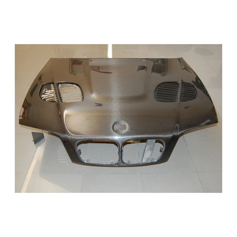 Carbon Fibre Bonnet BMW E46 2002-2006 4-Door Look GTR With Air Intake